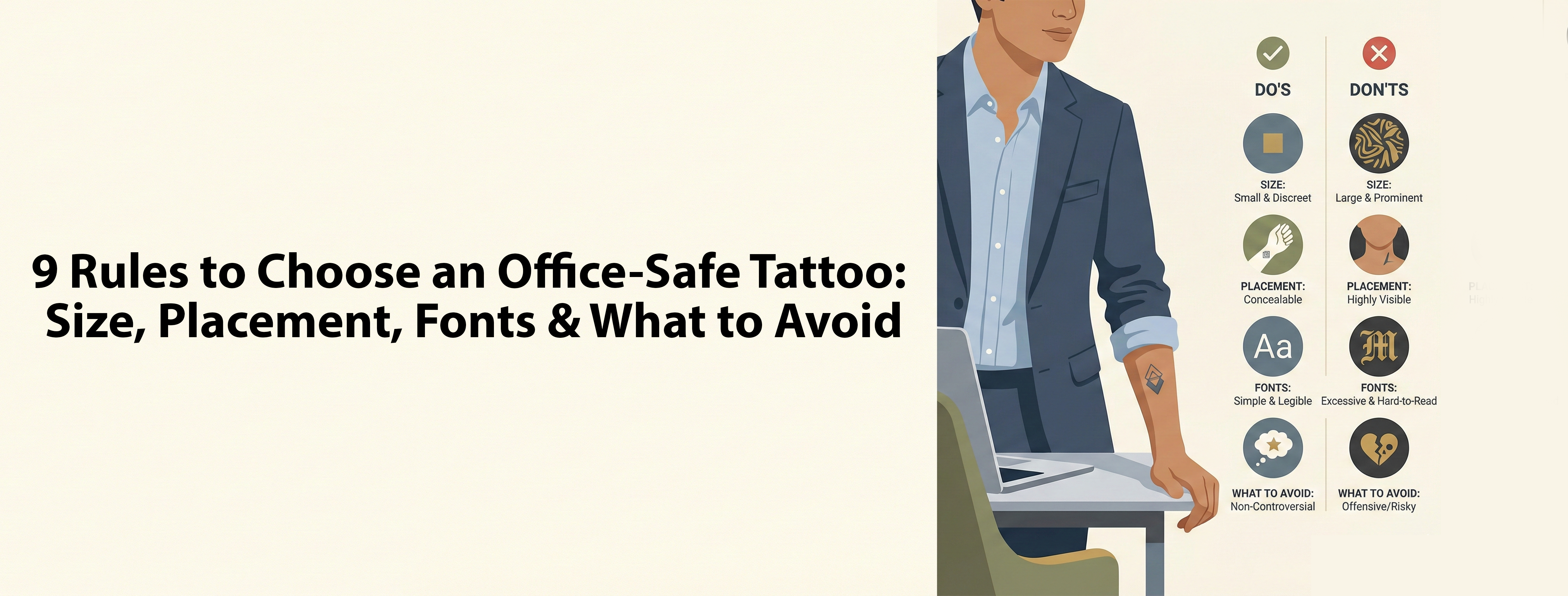 9 Rules to Choose an Office-Safe Tattoo (Size, Style & Placement) – INKHUB