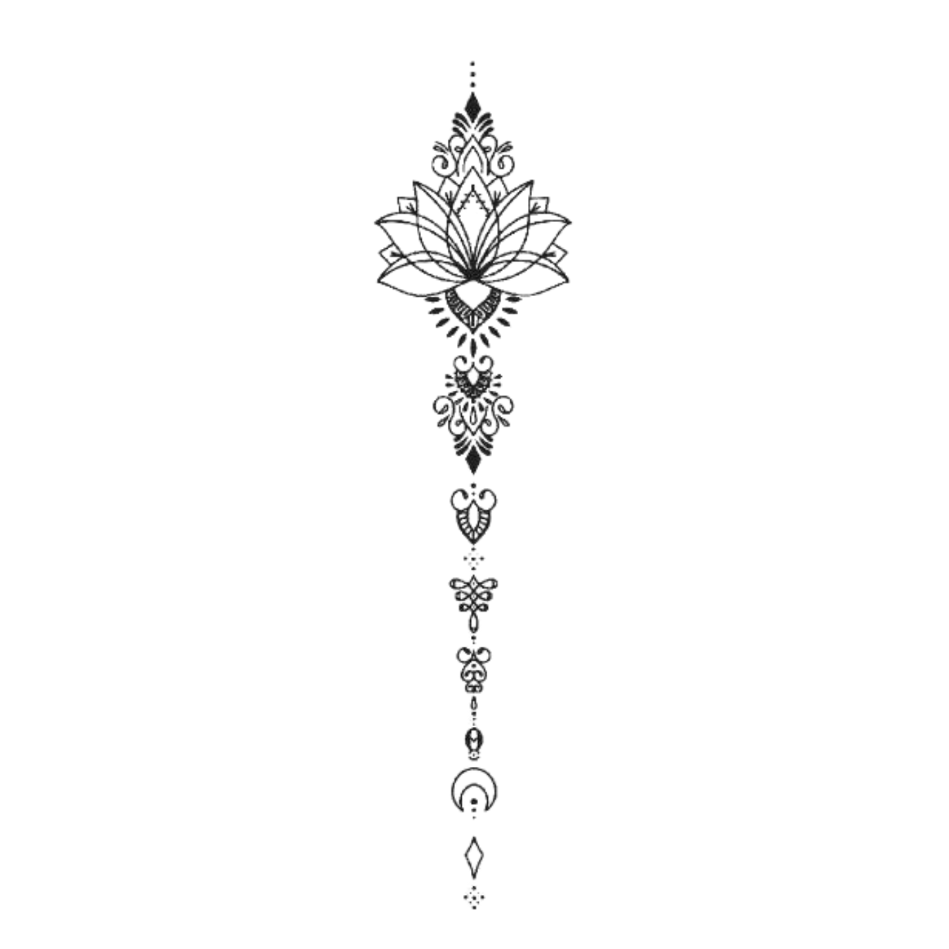 Spine Mandala Semi Permanent Tattoo – INKHUB
