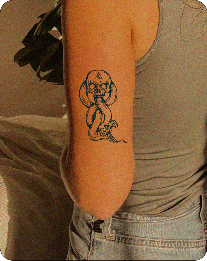 Skull Snake|Inkhub Temporary Skull Tattoo|last2wks – INKHUB