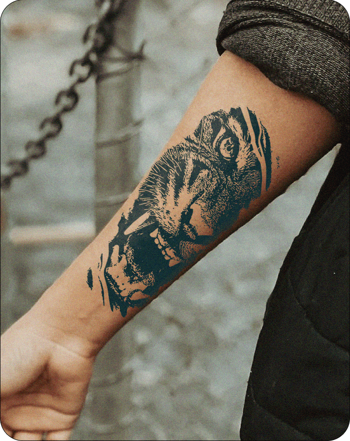 Angry Tiger|Animal tattoo by Inkhub temporary tattoos – INKHUB