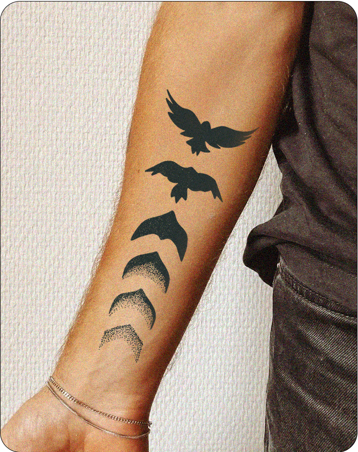Flying Birds Tattoo | Flying Birds Temporary Tattoo – INKHUB